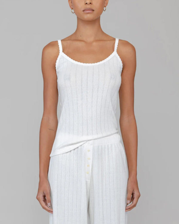 "Classic Pointelle Tank" - The Revury