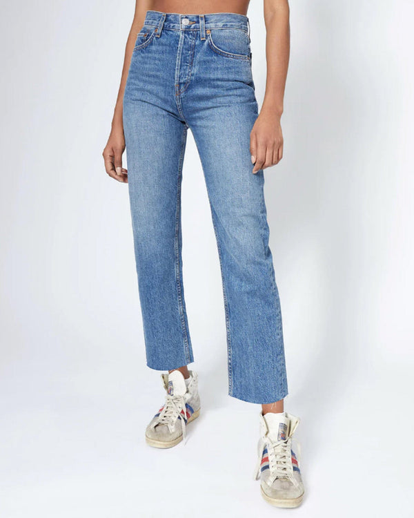 High Rise Stove Pipe Jeans - The Revury