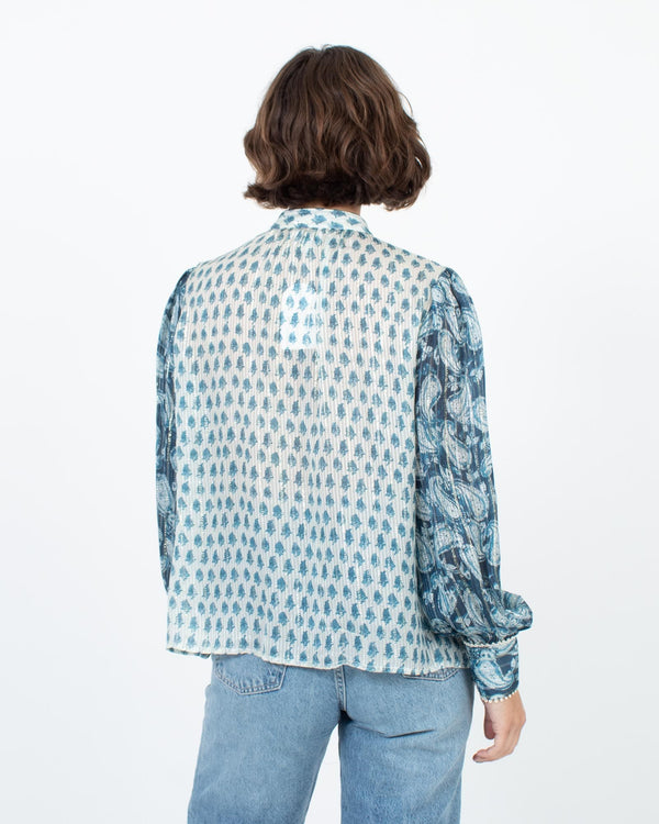 Metallic Striped Button Down - The Revury