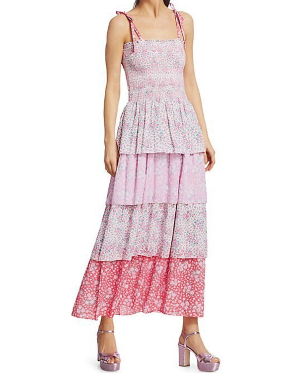 "Caressa" Tiered Ruffle Maxi Dress - The Revury