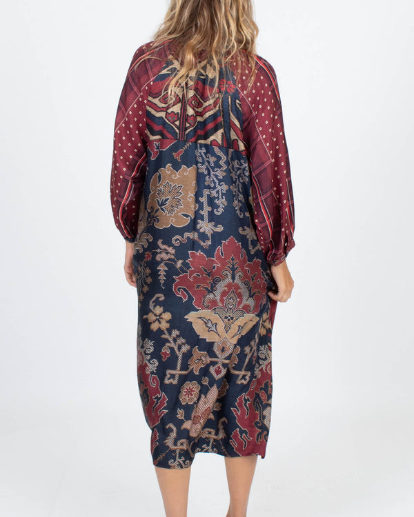 Printed Silk Dress - The Revury