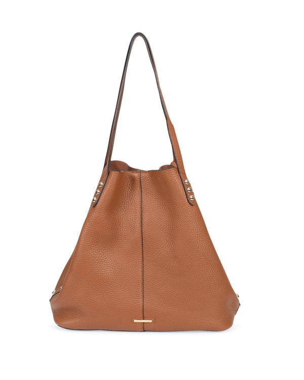Unlined Tote with Studs - The Revury