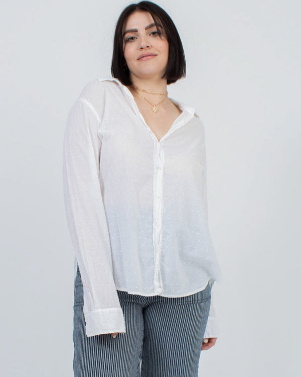 White Cotton Button Down - The Revury